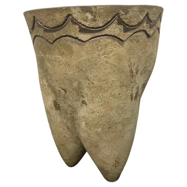 Paolo Soleri Tripod Ceramic Vase Planter at 1stDibs