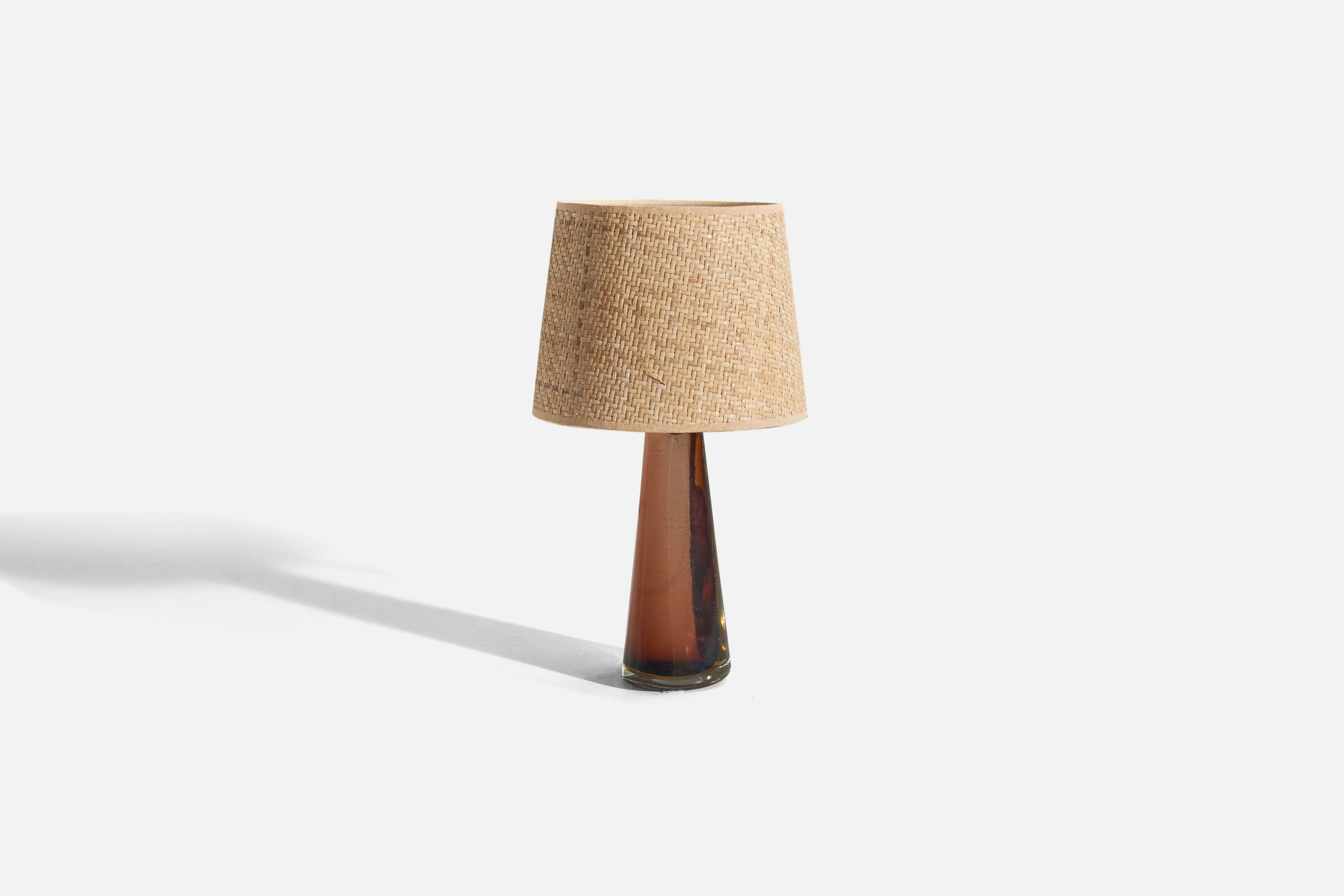 Paolo Venini, Table Lamp, Brown Blown Glass, Italy, 1950s at 1stDibs