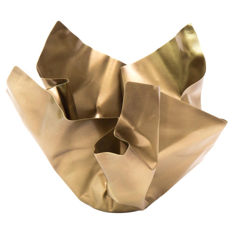 Schale aus Papier mit Messing von Gentner Design im Angebot bei 1stDibs