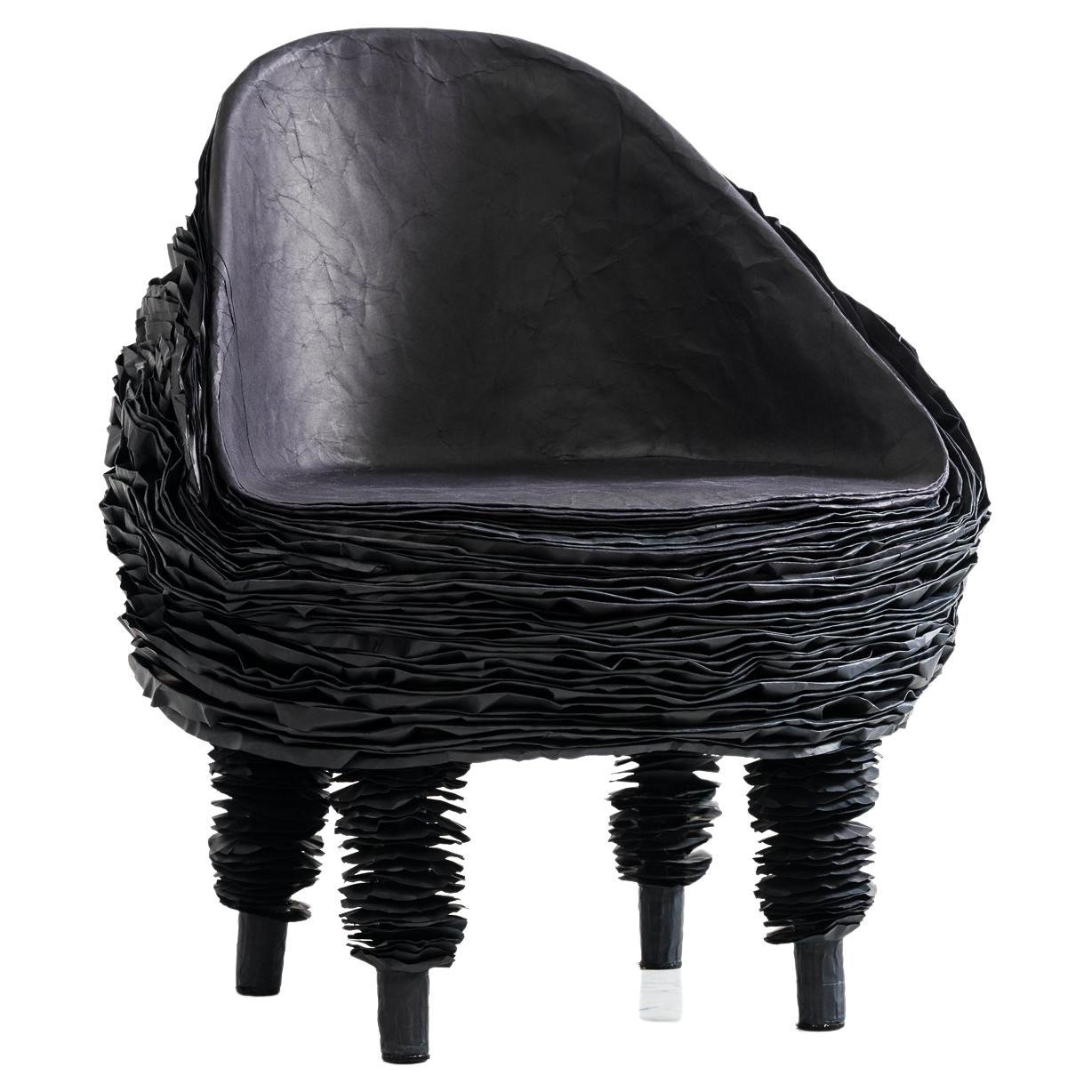 Collectible Cardboard Black Paper Dolly Chair by Vadim Kibardin For ...
