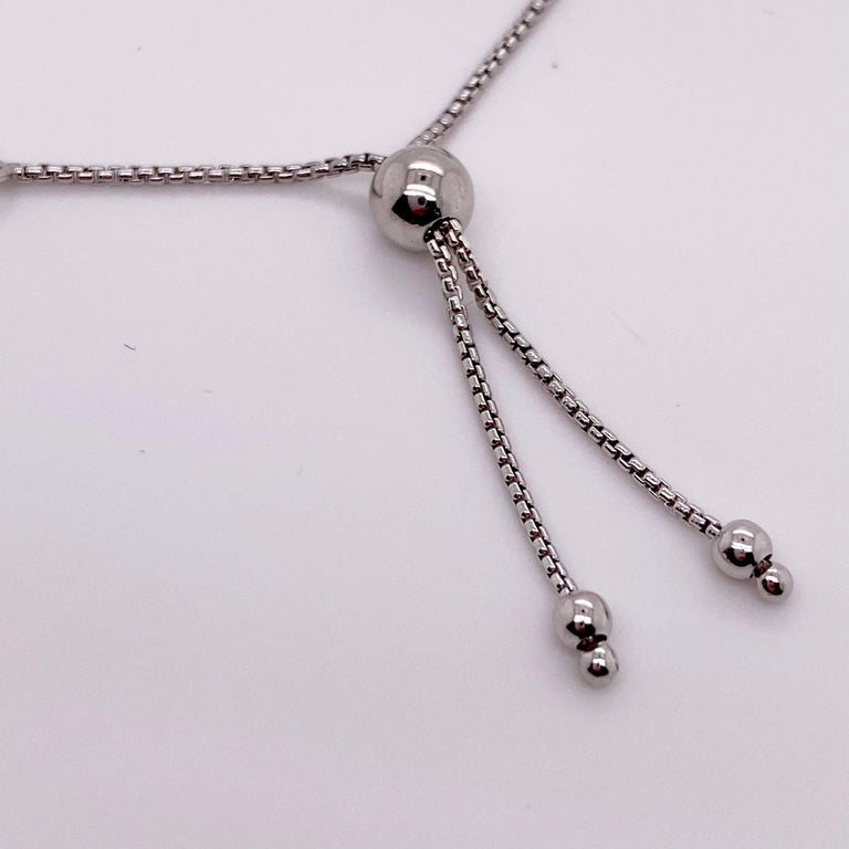 Paper Clip Bracelet in Sterling Silver with Adjustable Bolo Clasp ...