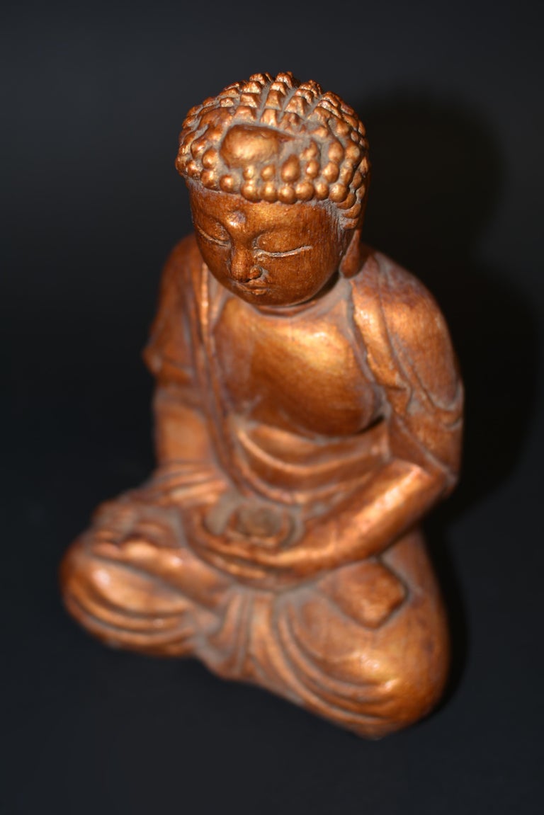 Paper Mache Buddha Statues Set of Two For Sale at 1stDibs
