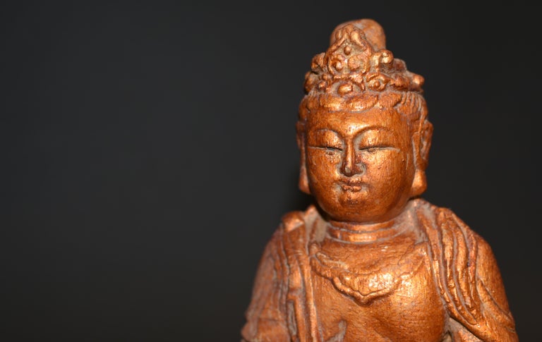 Paper Mache Buddha Statues Set of Two For Sale at 1stDibs