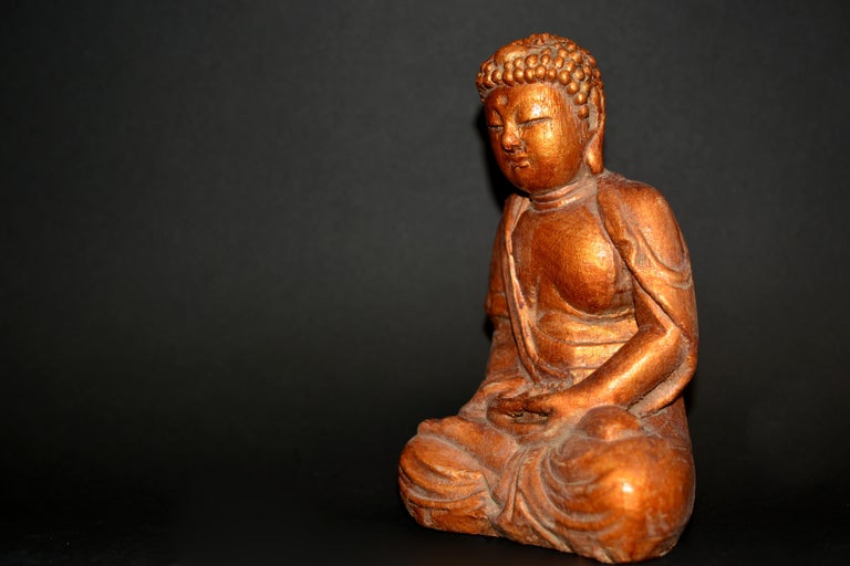 Paper Mache Buddha Statues Set of Two For Sale at 1stDibs