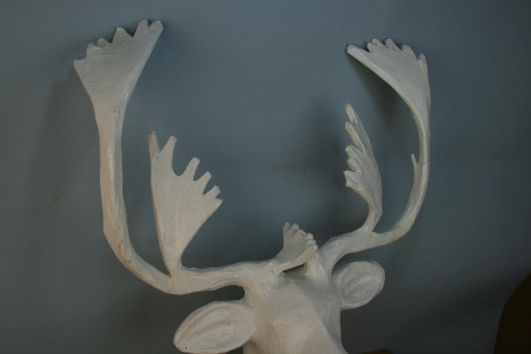 Paper Mache Deer Sculpture For Sale at 1stDibs | paper mache deer head