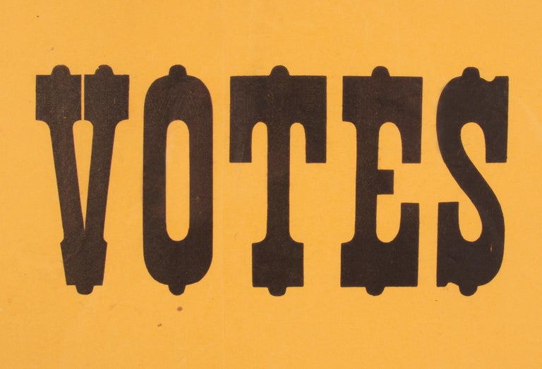 Paper Suffrage Pennant with Bold and Whimsical Western Style Lettering ...