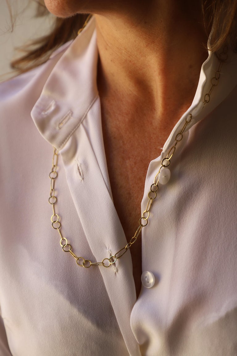 Unisex Links Necklace 18 Karat Yellow Gold Modern Handmade Slightly ...