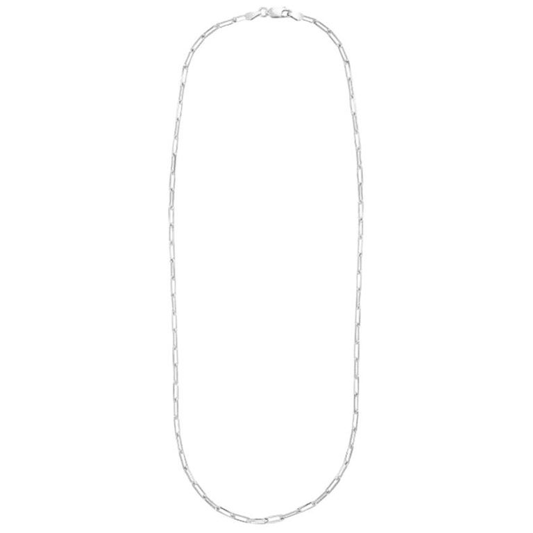 Paper Clip Necklace in Sterling Silver, Paper Clip, Large Link Chain ...