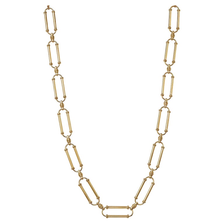 Paperclip Style Oval Link Celeste Chain in 18kt Fairmined Ecological ...