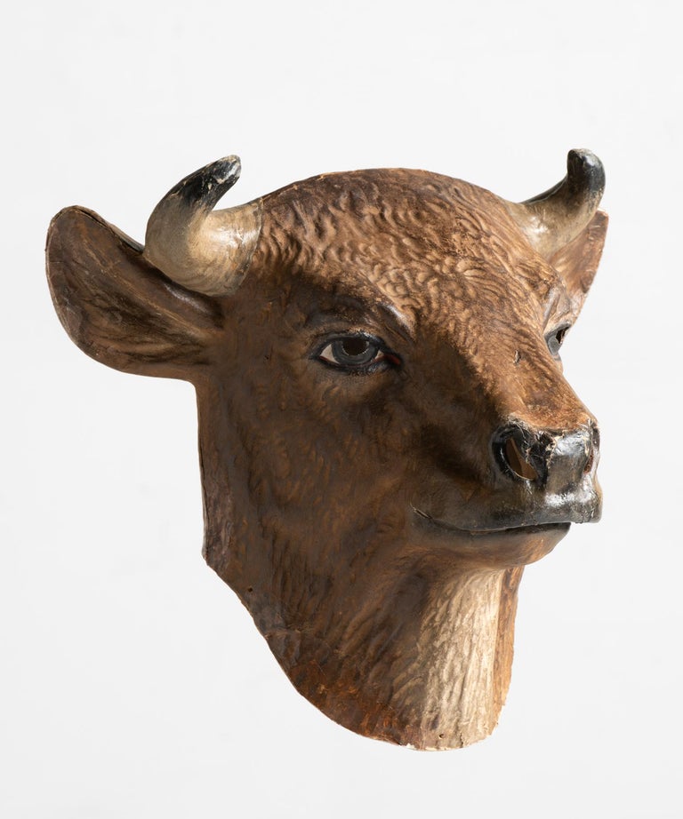 Papier Mâché Cows Head, England, circa 1910 at 1stDibs | paper mache ...