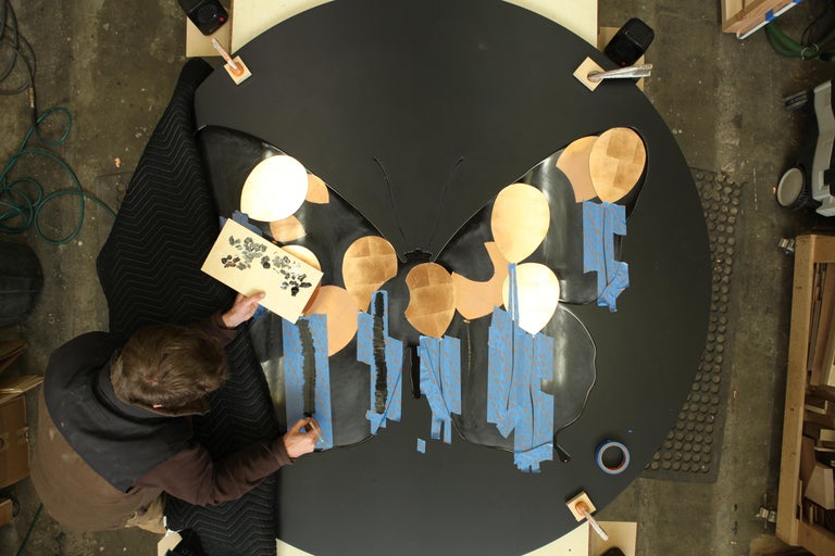 "Papillon Noir" Painting by Artist Florian Roeper For Sale at 1stDibs