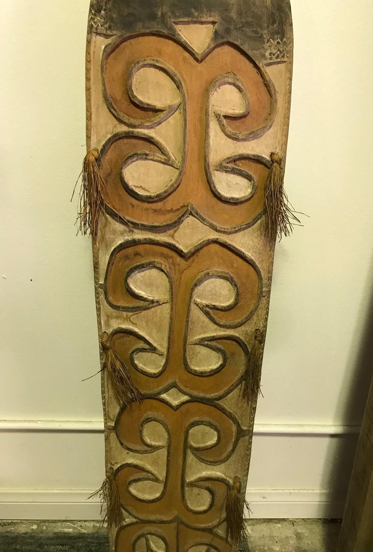 Papua New Guinea Irian Jaya Indonesia Asmat Carved Wood Shield, 19th ...