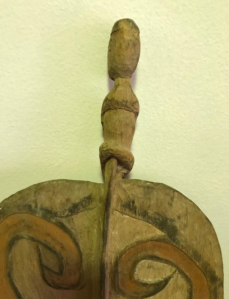 Papua New Guinea Irian Jaya Indonesia Asmat Carved Wood Shield, 19th ...