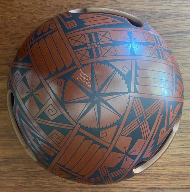 "Paquime Pottery" Decorative Bowl by Baudel Lopez Corona for Mata Ortiz ...