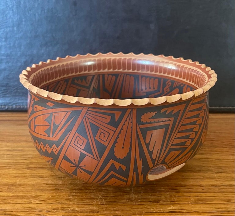 "Paquime Pottery" Decorative Bowl by Baudel Lopez Corona for Mata Ortiz ...