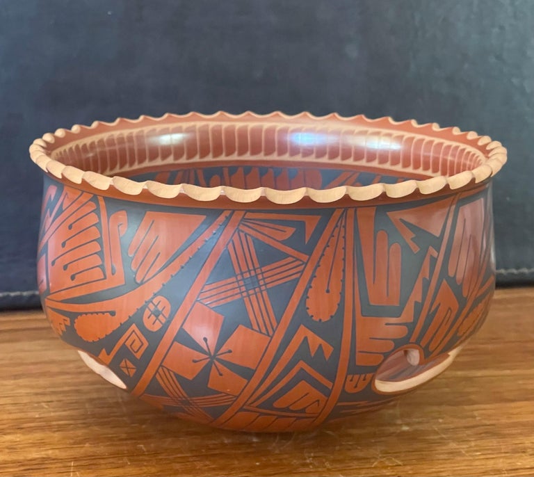 "Paquime Pottery" Decorative Bowl by Baudel Lopez Corona for Mata Ortiz ...