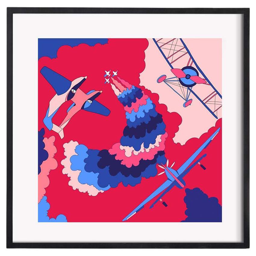 "Parade Dans Les Nuages, Bleu" Art Print by Paloma for Alto Duo For ...