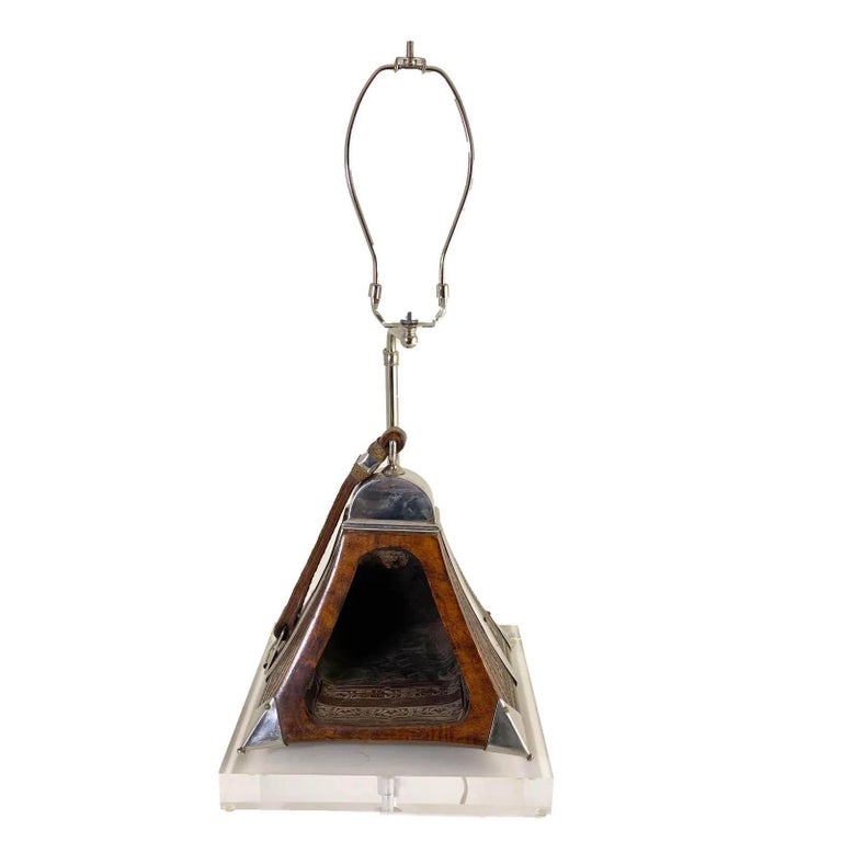 Parade Stirrup from a Nobleman Made into Table Lamp from Peru For Sale ...