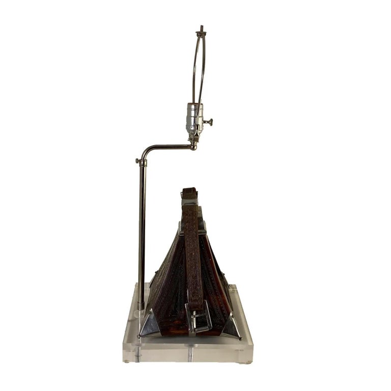 Parade Stirrup from a Nobleman Made into Table Lamp from Peru For Sale ...