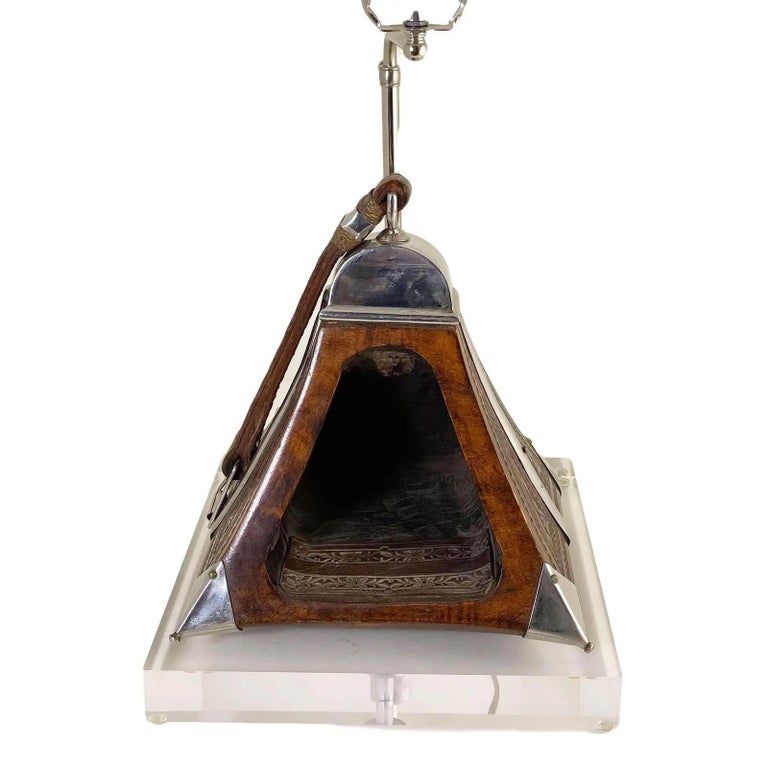 Parade Stirrup from a Nobleman Made into Table Lamp from Peru For Sale ...