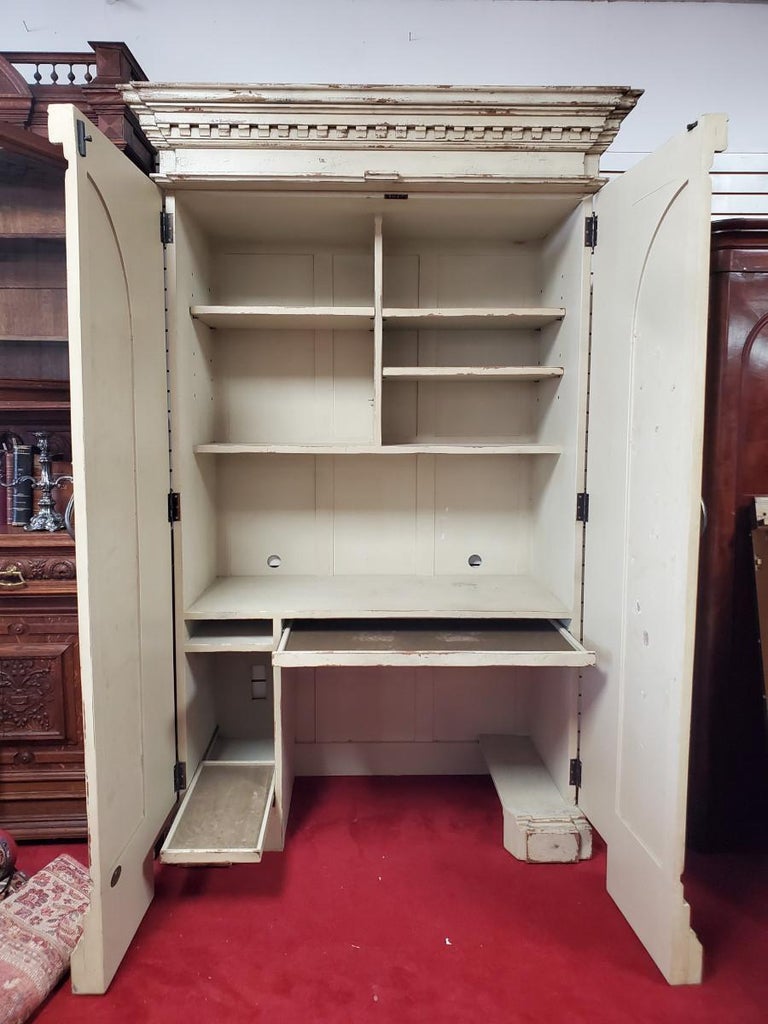 Paradigm Romanesque Style Office Armoire Desk For Sale at 1stDibs