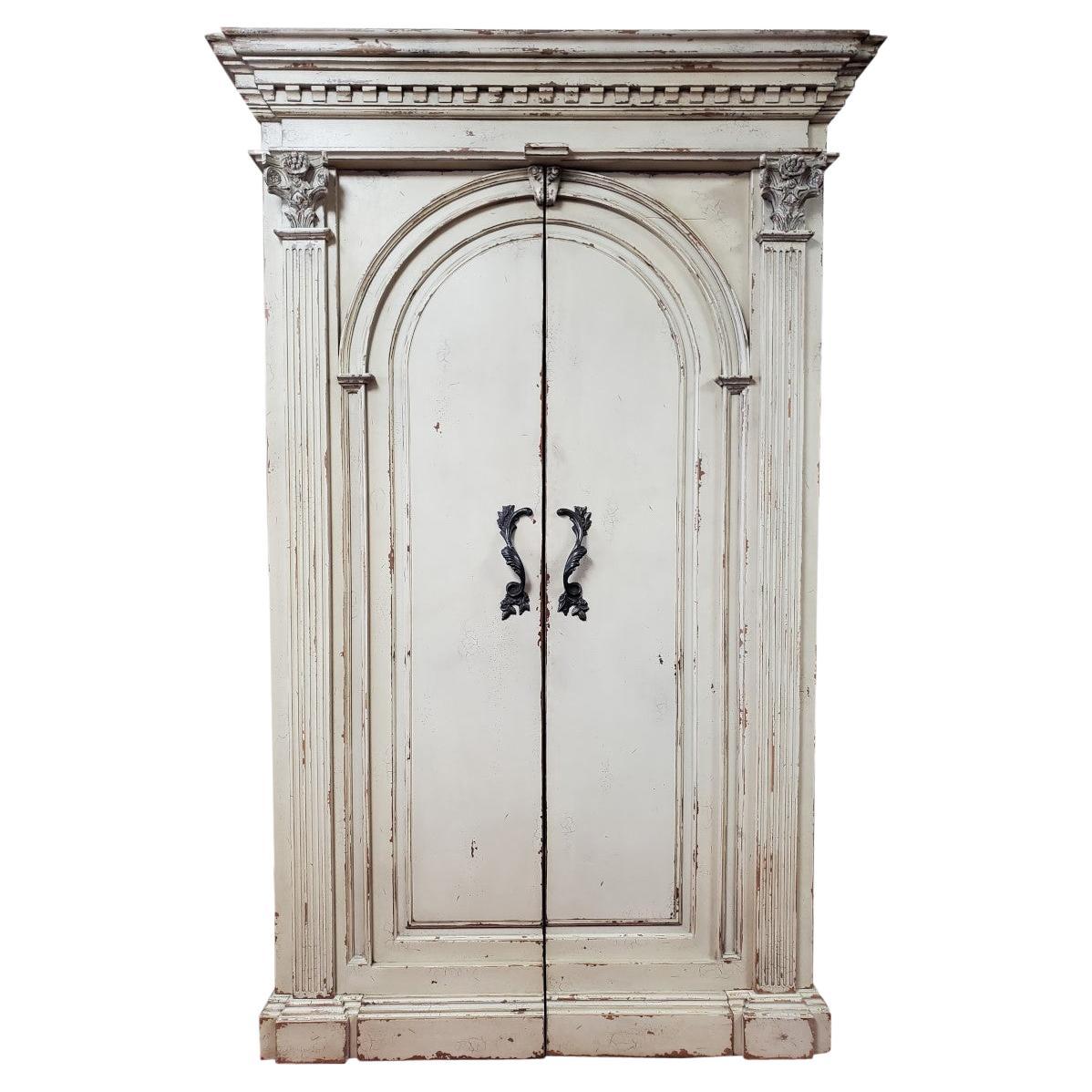 Paradigm Romanesque Style Office Armoire Desk For Sale at 1stDibs
