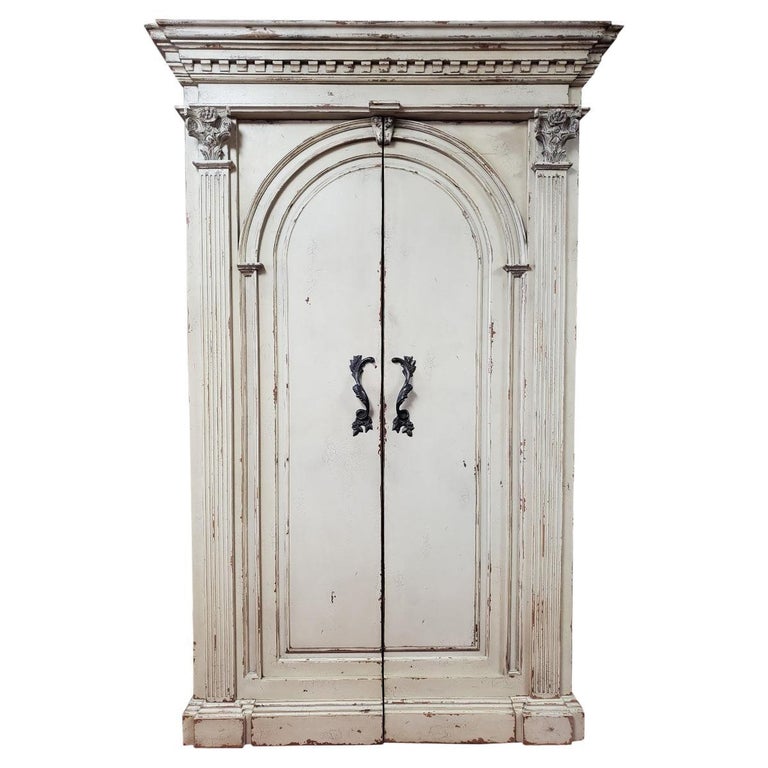 Paradigm Romanesque Style Office Armoire Desk For Sale at 1stDibs