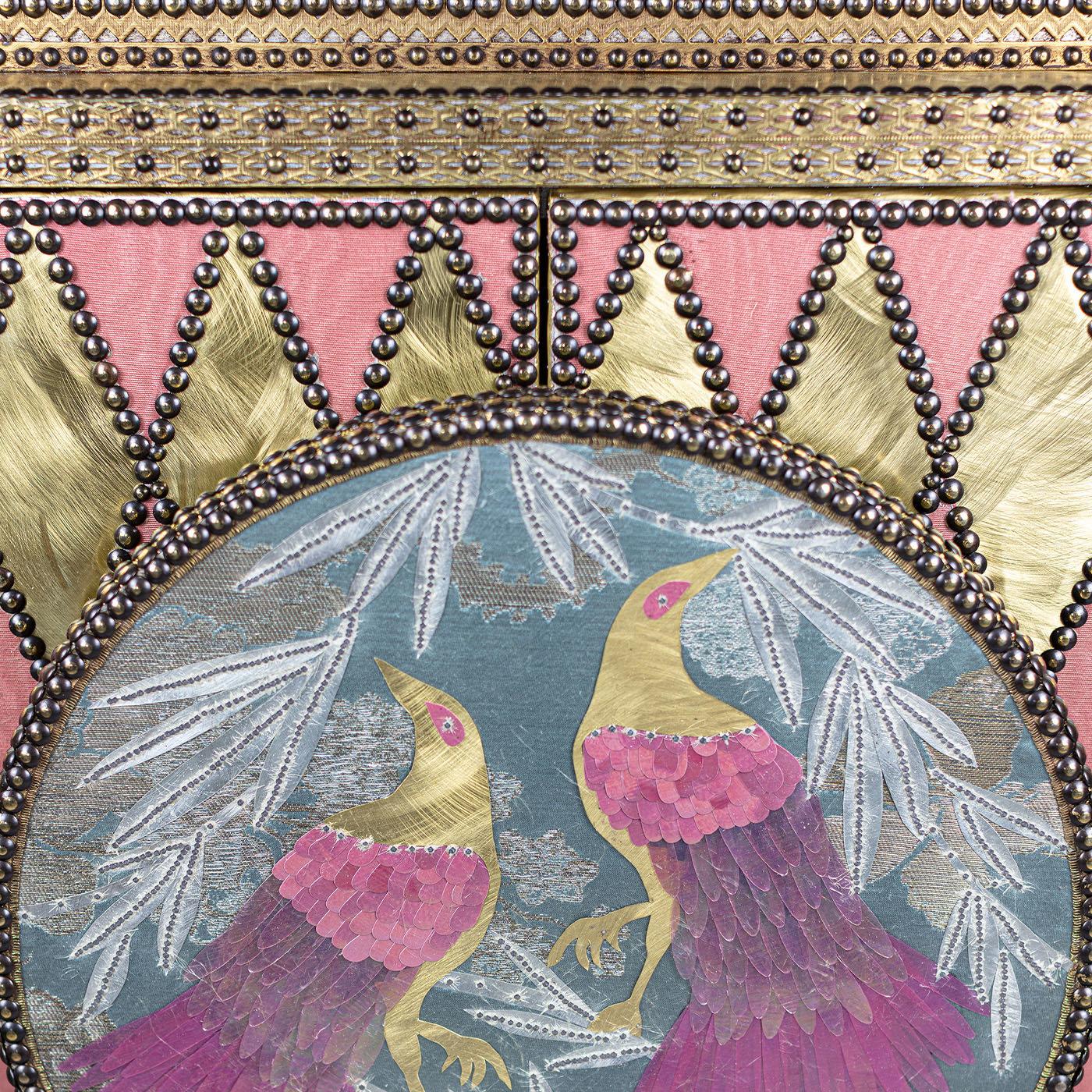 Paradisea Decorated Wood Console For Sale at 1stDibs
