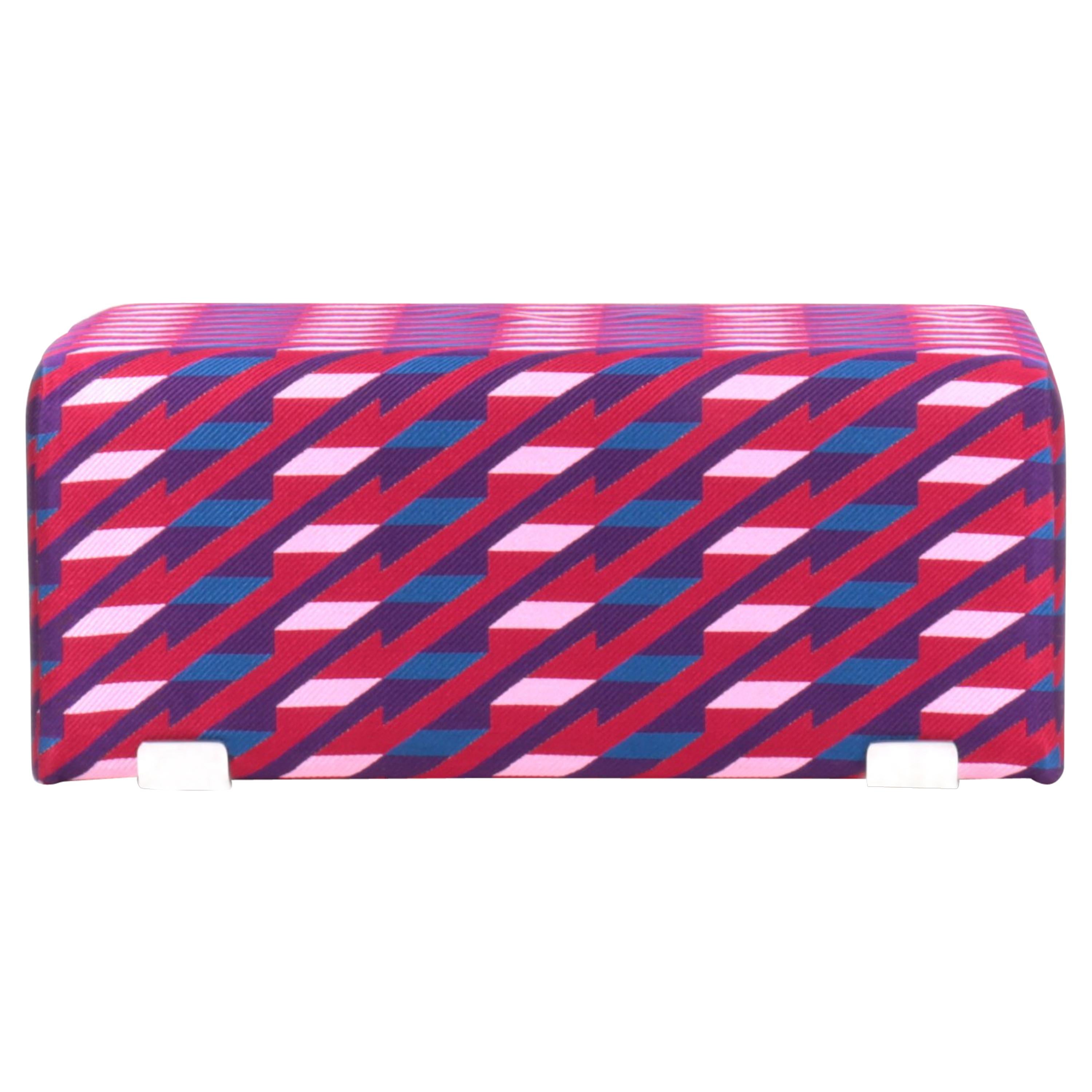 Customizable Promemoria Coccolino Pouf in Fabric and Wood Base by Romeo ...