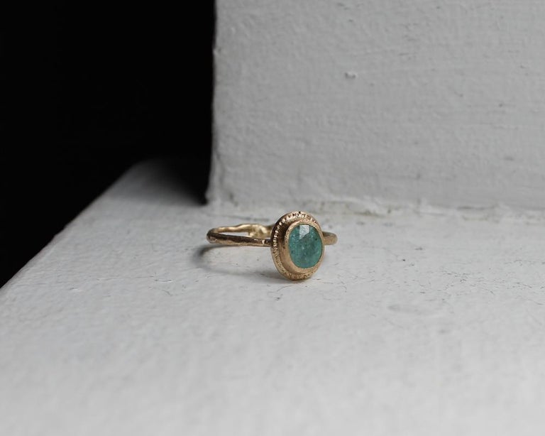 Paraiba Tourmaline 14k Gold Ring with Muse Figure by Franny E For Sale ...