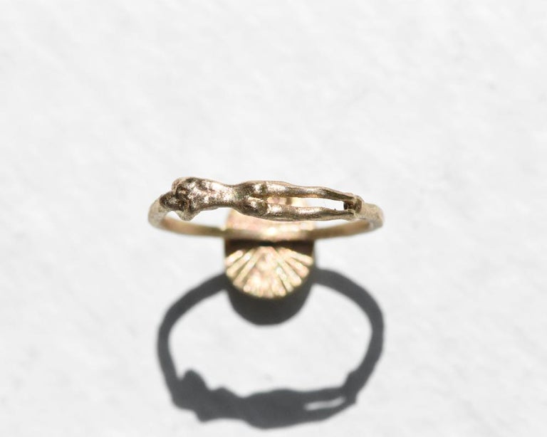 Paraiba Tourmaline 14k Gold Ring with Muse Figure by Franny E For Sale ...