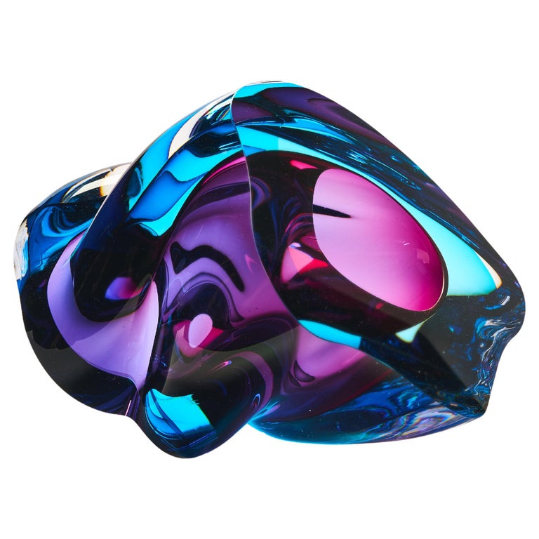 Parallax, Abstract Glass Sculpture Centerpiece by Tim Rawlinson For ...