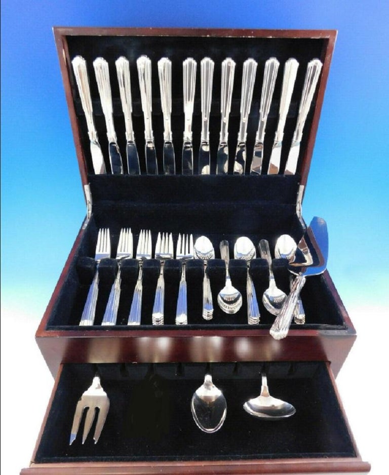 Paramount by Kirk Sterling Silver Flatware Set for 12 Service 64 Pieces ...