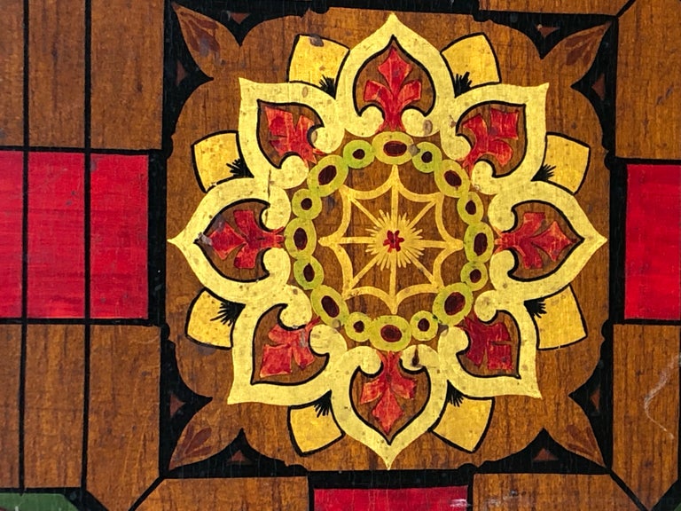 Parcheesi Board Five Colors Original Paint For Sale at 1stdibs