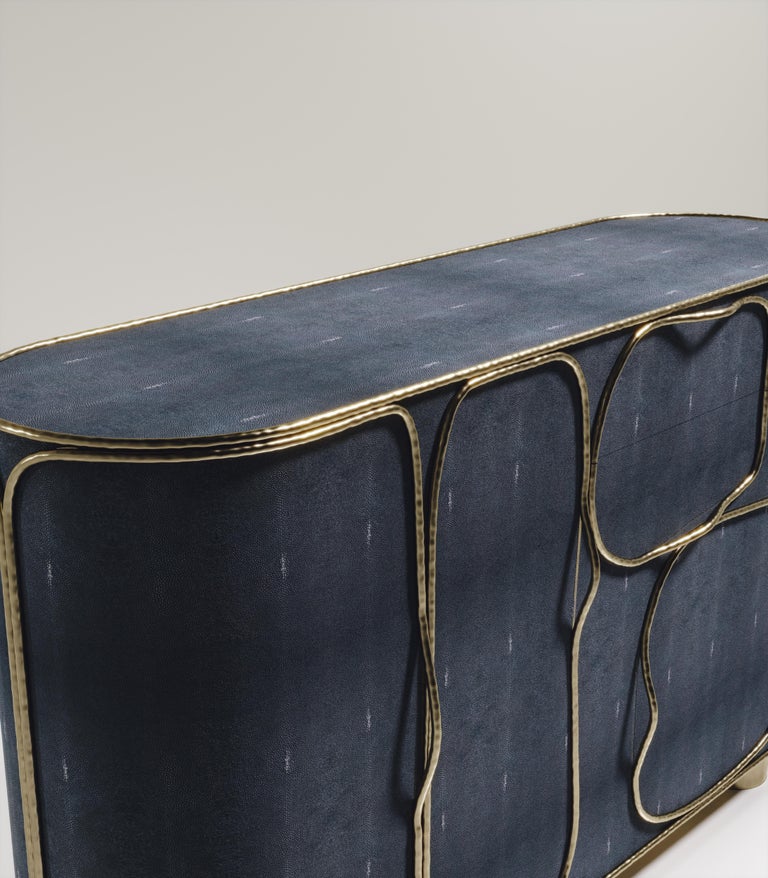 Parchment Bar Cabinet with Bronze-Patina Brass Details by R&Y Augousti ...