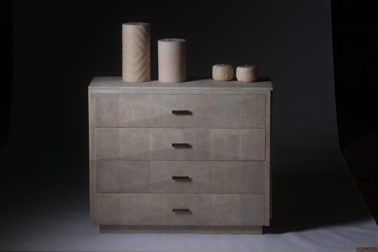 Parchment Chest of Drawers with Beveled Drawers by R&Y Augousti For ...