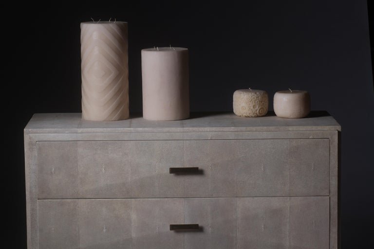 Parchment Chest of Drawers with Beveled Drawers by R&Y Augousti For ...