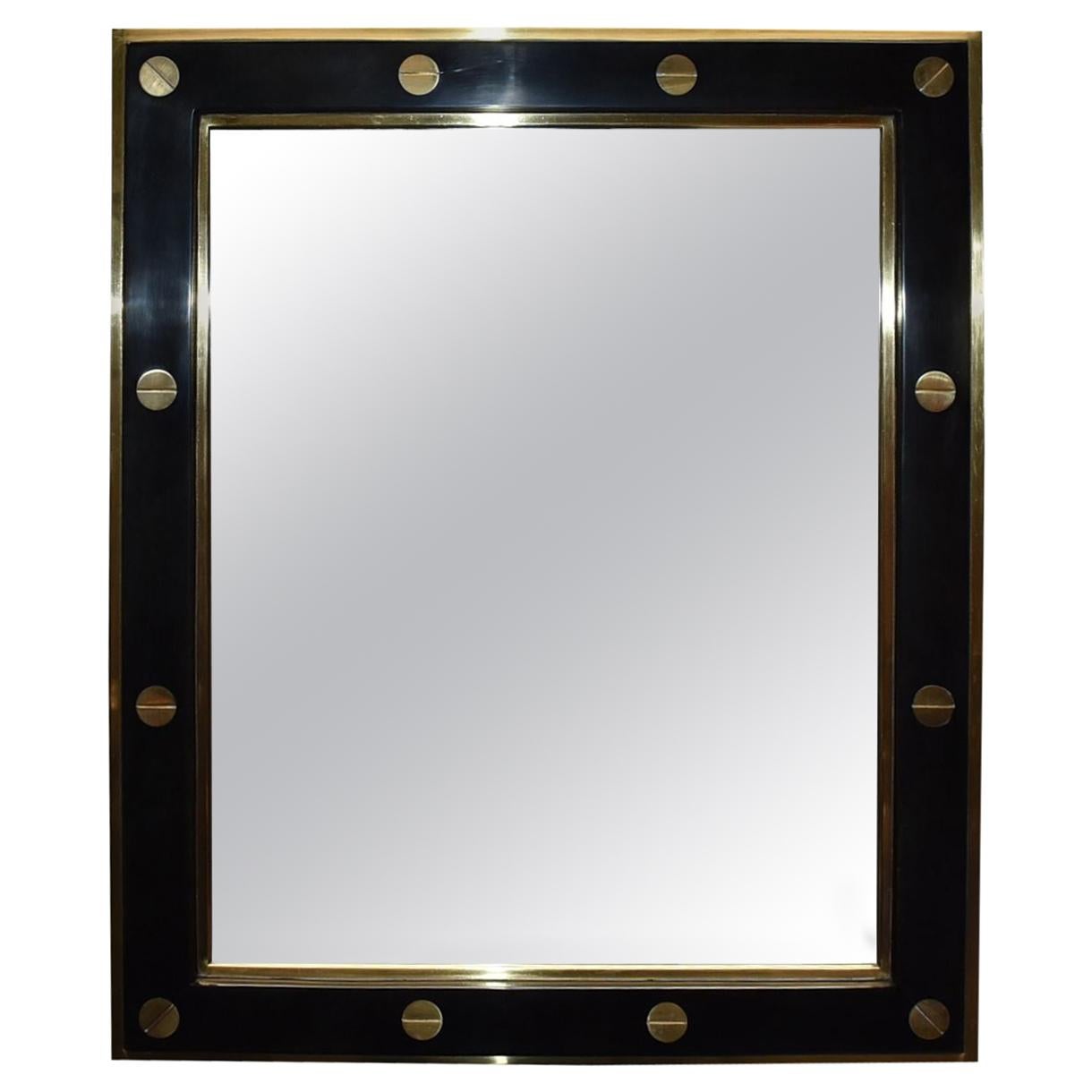 Parchment "Gucci" Style Design Mirror at 1stDibs