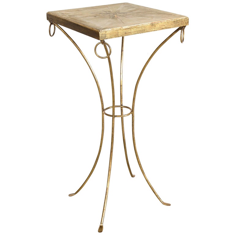 Parchment Pedestal Table For Sale at 1stDibs