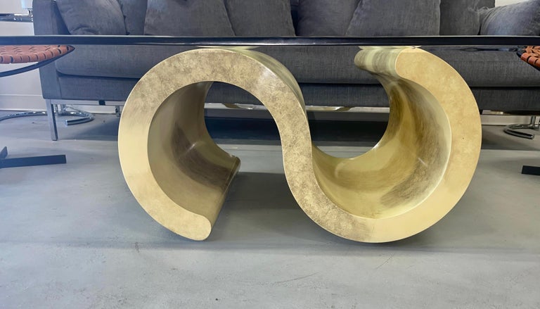 Faux Parchment Scroll Coffee Table For Sale at 1stDibs