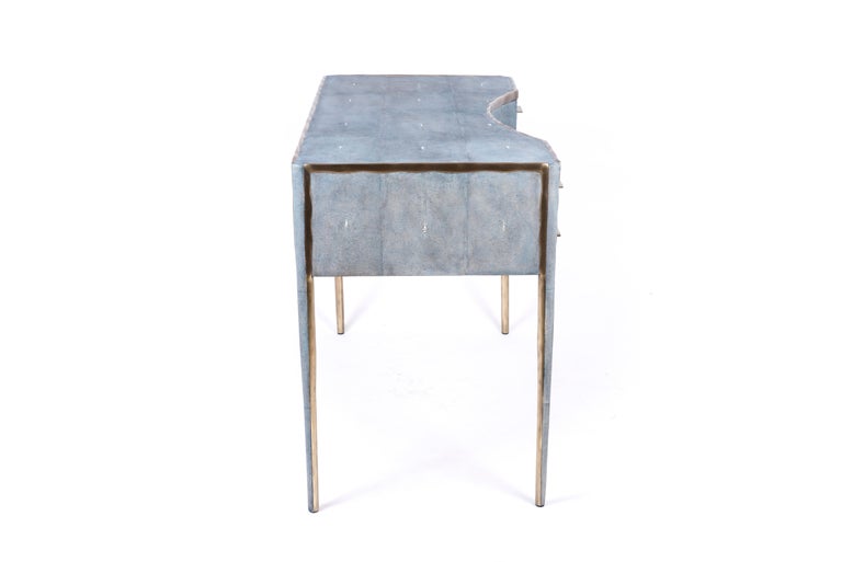 Parchment Vanity with Bronze-Patina Brass Details by R and Y Augousti ...
