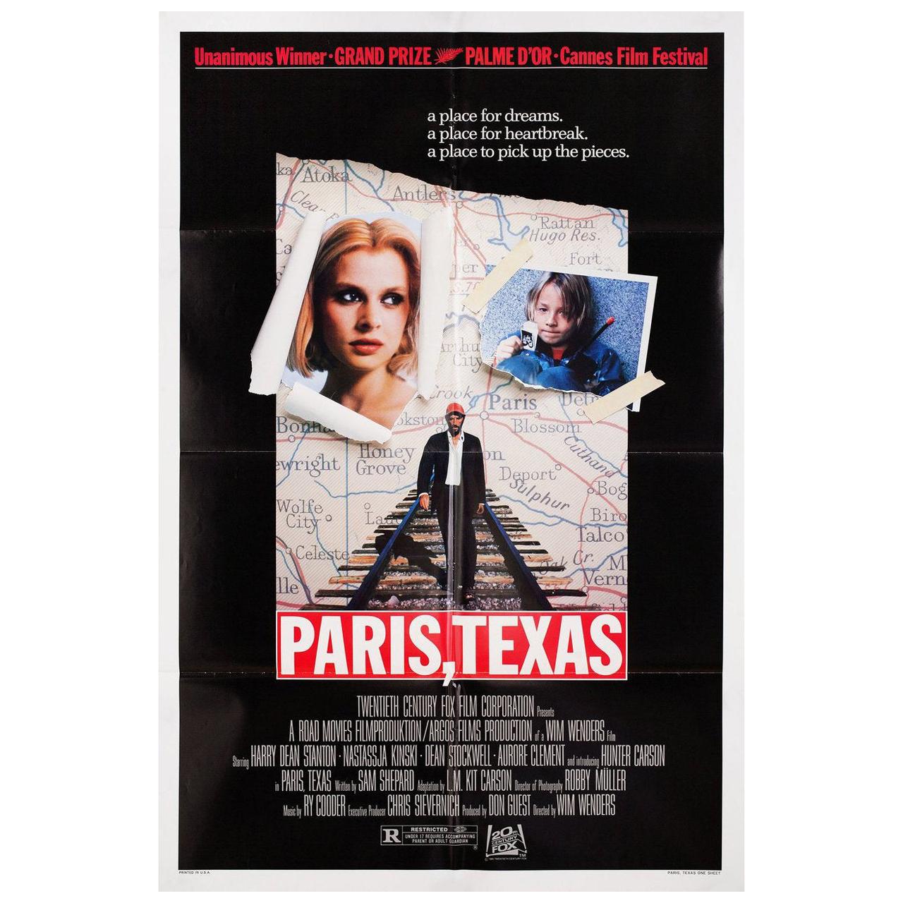 Paris, Texas 1985 U.S. One Sheet Film Poster at 1stDibs