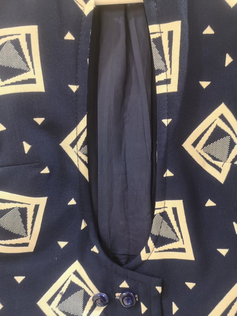 Parisette blue and white jacket For Sale at 1stDibs