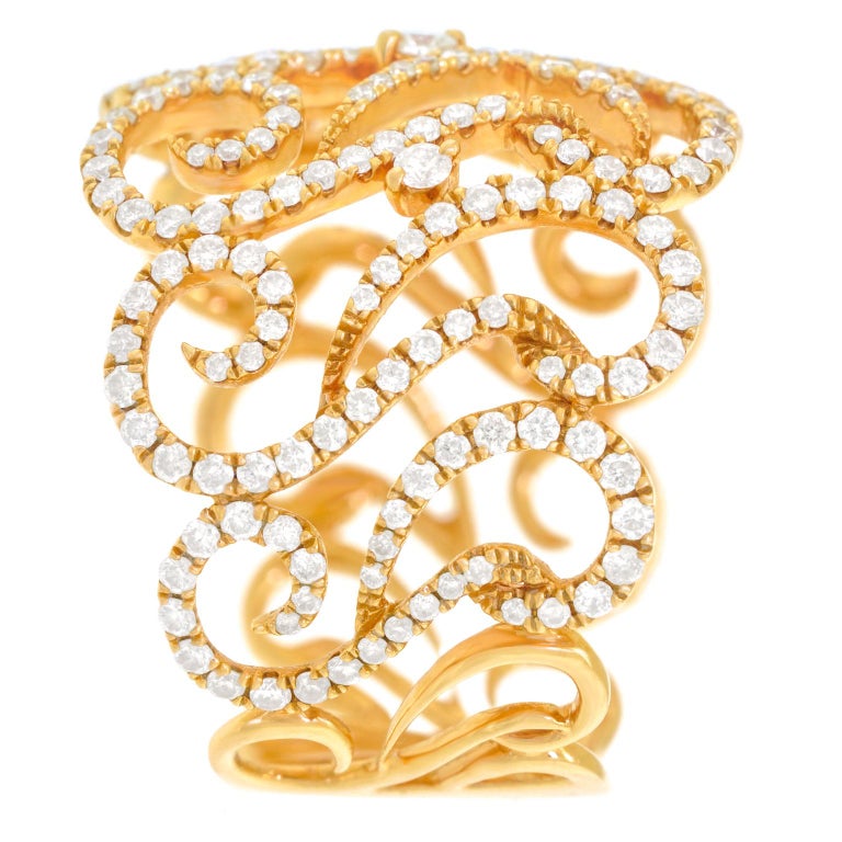 Parisian 18k Gold Fantasy Ring For Sale at 1stDibs