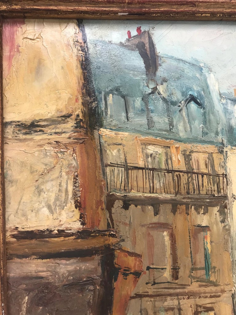 Parisian Cityscape, Signed and Framed Oil on Canvas by Serge Belloni ...