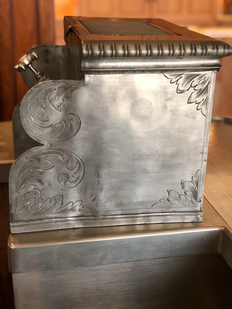 Parisian French Bar Authentic Pewter Marble Wood Sink Beer Tap Water ...