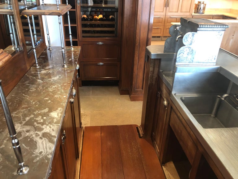 Parisian French Bar Authentic Pewter Marble Wood Sink Beer Tap Water ...