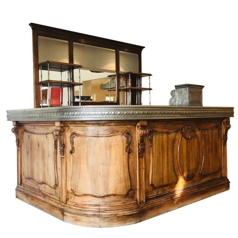 Parisian French Bar Authentic Pewter Marble Wood Sink Beer Tap Water ...