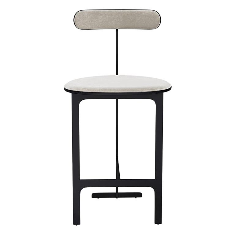 Park Place Counter Stool by Yabu Pushelberg in Matte Black and Nubuck ...