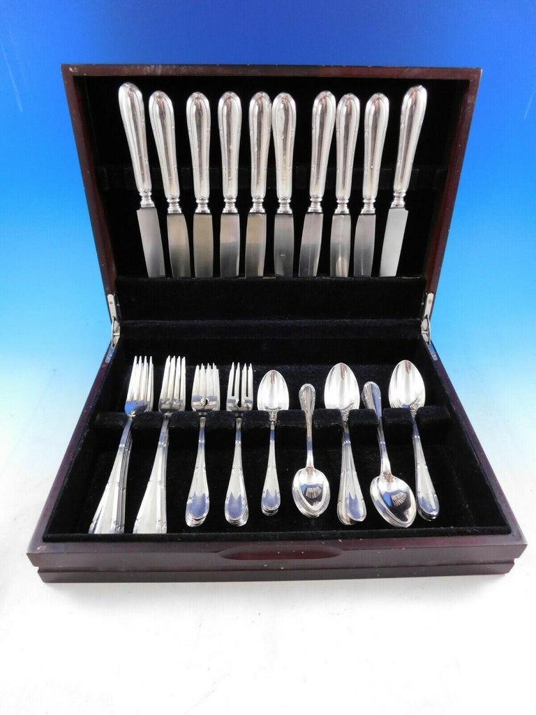 Parma by Buccellati Italy Sterling Silver Flatware Set 50 Pieces Dinner ...